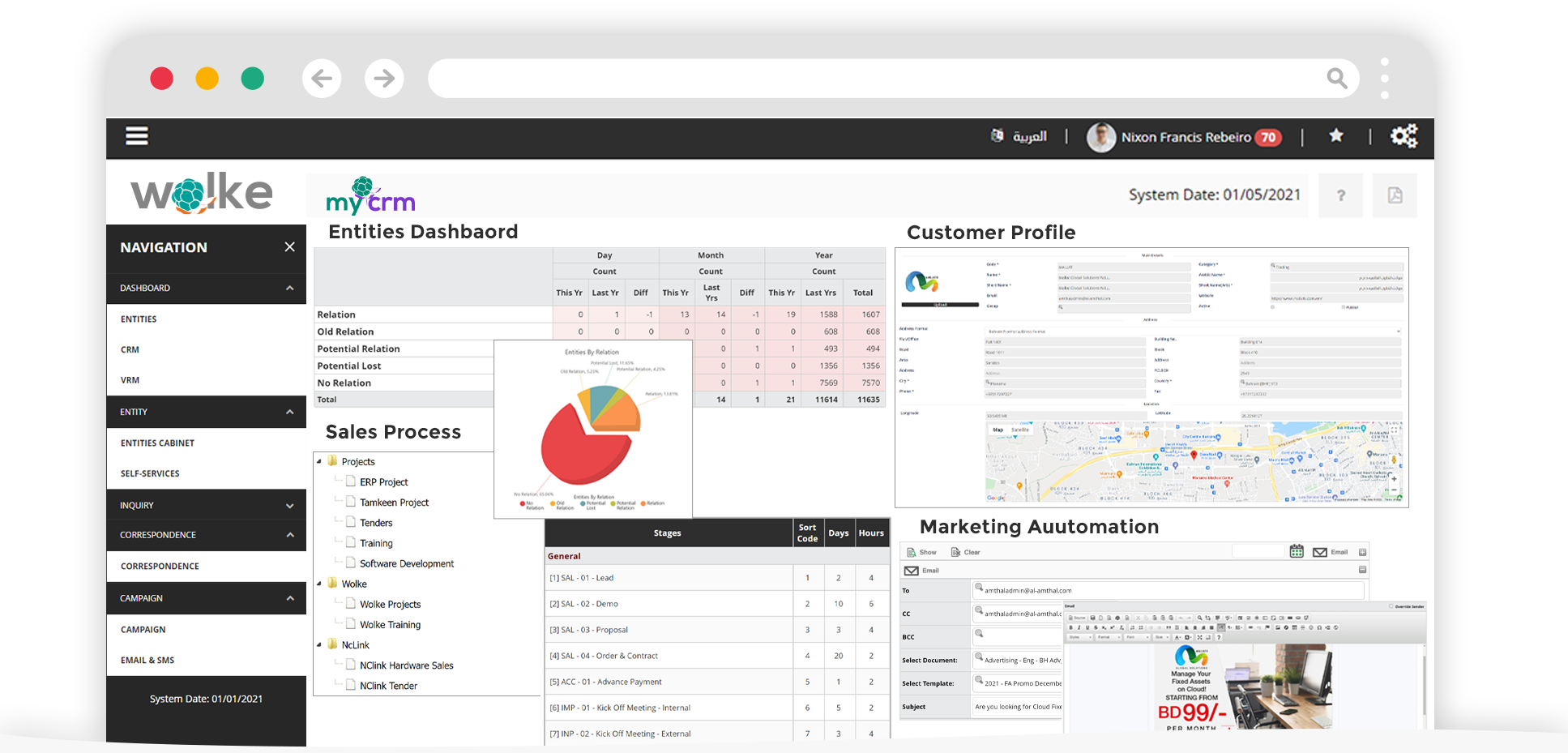 Cloud Based Customer Relationship Management System in Bahrain - myCRM
